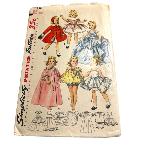 Simplicity | Other | Vintage 955 Simplicity Pattern 1336 Cut Sewing ...